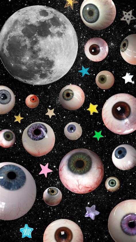 Check Out Emolieslays S Shuffles In Quirky Wallpaper Iphone Wallpaper Eyes Simple