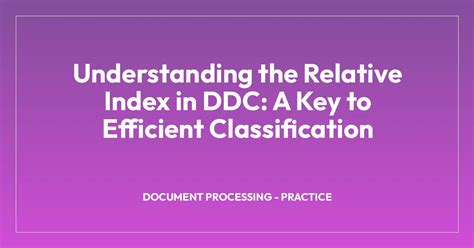Understanding The Relative Index In Ddc A Key To Efficient Classification Lis Library