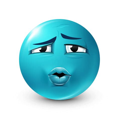 Sexy Biting Lip Blue Emoji