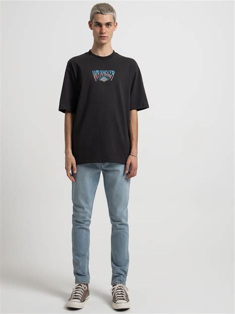 Wrangler Transcending Slacker T Shirt Black Glue Store