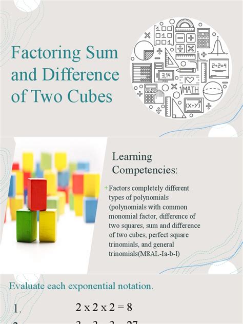 Factoring Sum And Difference Of Two Cubes Pdf Factorization Mathematical Analysis