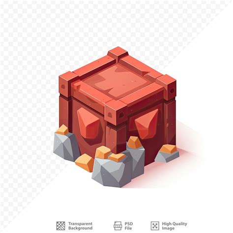 Une Structure En Pierre Rouge Avec Une Pierre Au Milieu Psd Premium