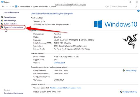 Advanced System Settings
