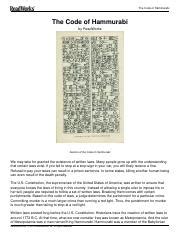 Code Of Hammurabi Pdf The Code Of Hammurabi The Code Of Hammurabi By ReadWorks Section Of The