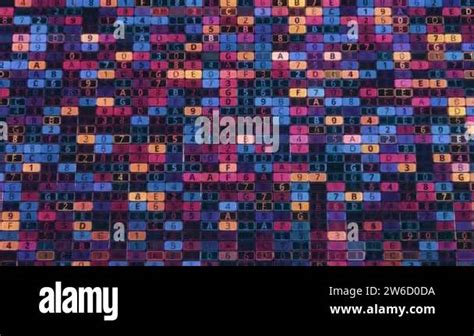 Colorful Background Of Numeric Cells Animation Computer Background