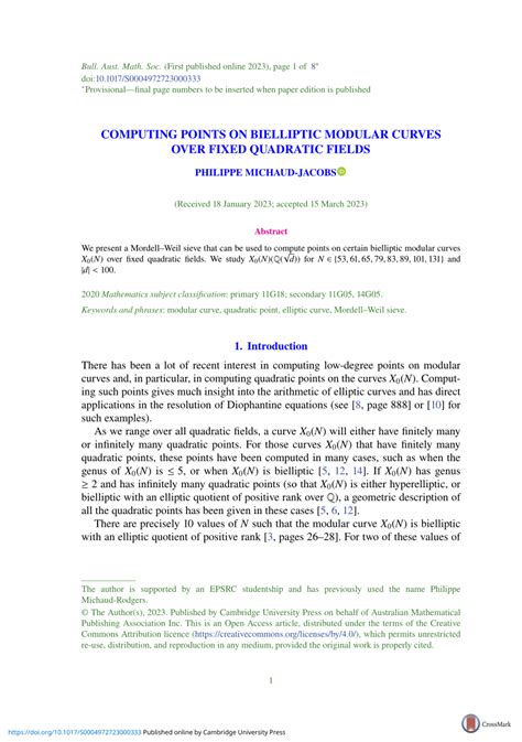 Pdf Computing Points On Bielliptic Modular Curves Over Fixed Quadratic Fields