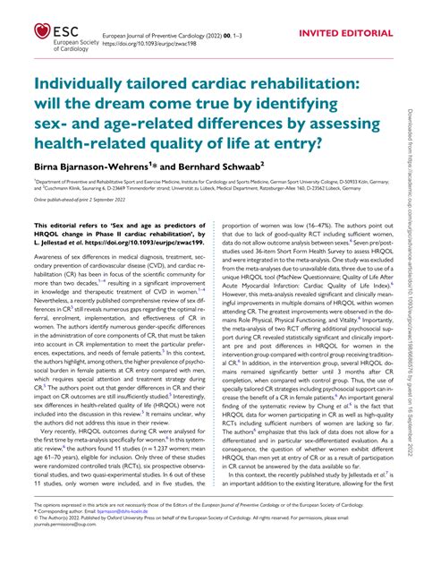 Pdf Individually Tailored Cardiac Rehabilitation Will The Dream