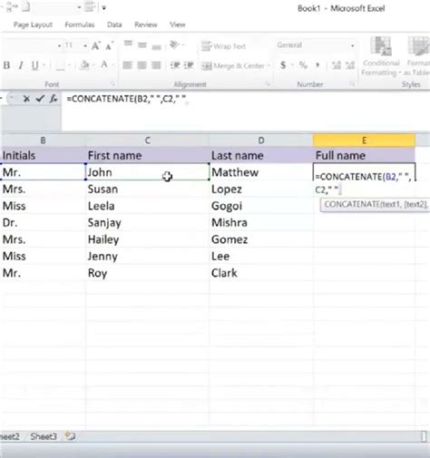 Concatenate Function Excel Tricks Excel Excelfunctionshorts Youtube