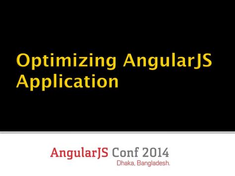 Optimizing Angularjs Application Pdf