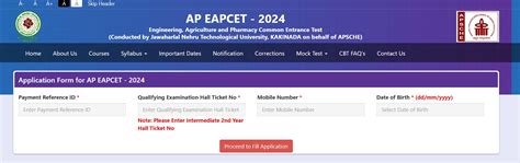 AP EAMCET Registration Live Updates Important Dates Eligibility Application Form Link