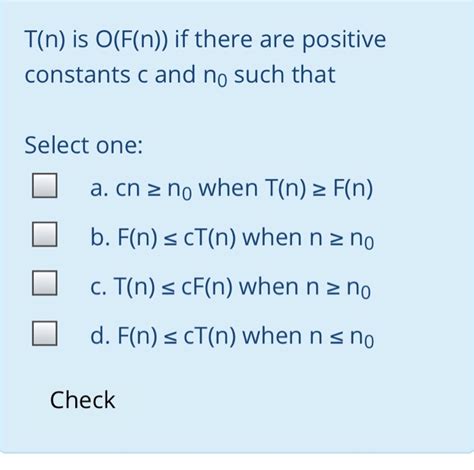 solved which of the functions a through d is o log n