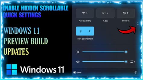 Enable Hidden Scrollable Quick Settings Windows Preview Builds Techtitive Youtube