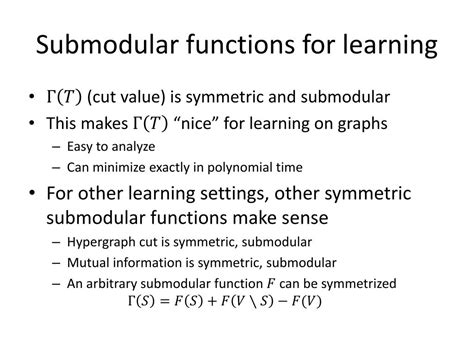 Ppt Active Semi Supervised Learning Using Submodular Functions Powerpoint Presentation Id