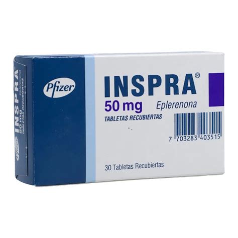 Inspra 50mg Tabletas Caja X30tab Pfizer Eplerenona
