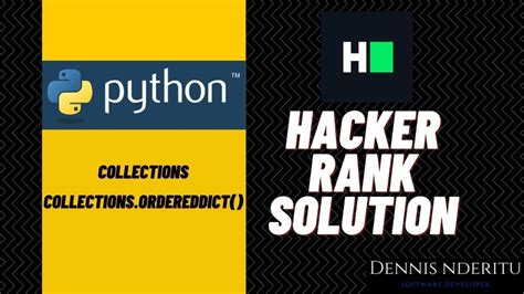 Python Collectionsordereddict Youtube