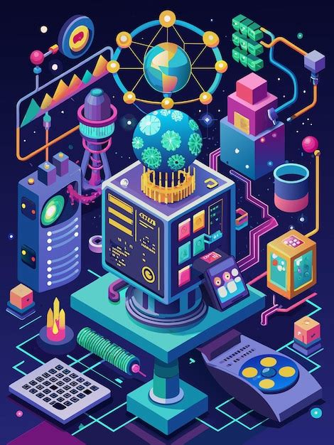 Quantum Computer Programming Vector Graphics Illustration Eps Source File Format Lossless