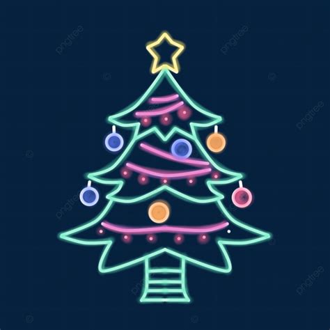 Christmas Tree With Lights Vector Christmas Tree Light Png And Vector With Transparent