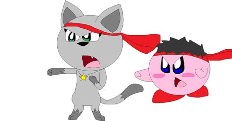 Ryu Kirby And Fighter Kitty By Ladyfeliz On Deviantart