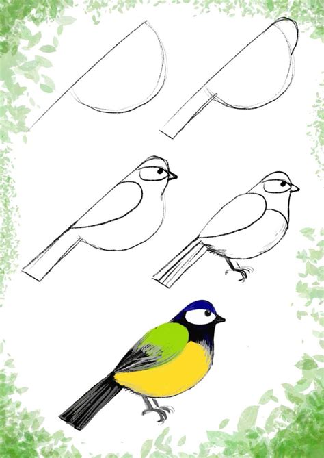 Рисунок синички в 2025 г Нарисовать птицу Рисование Рисунок птиц