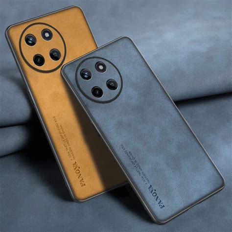 Luxury Pu Leather Case For Realme 11 4g Realme11 Back Cover Matte