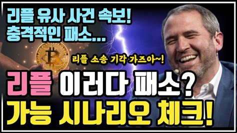 리플 유사 사건 충격 패소 리플도 이러다 패소 크립토 블라블라 Youtube