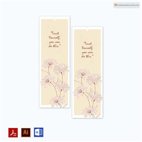 Bookmark Templates For Microsoft Word