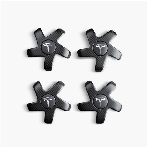 Model 3 Carbon Fibre Wheel Cap Kit