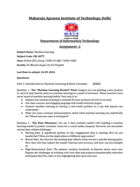 Ml Assignment 2 Pdf Coefficient Of Determination Logistic Regression
