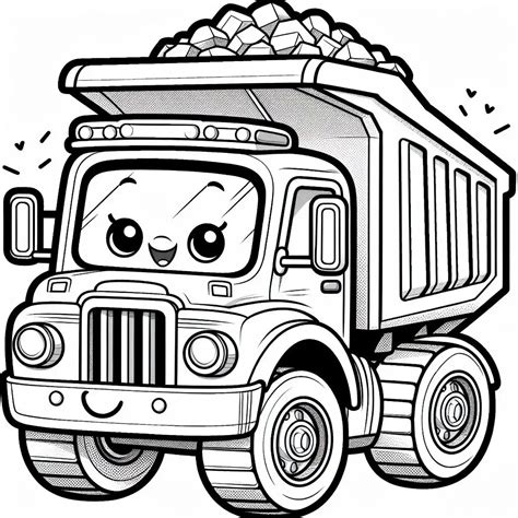 아이들을 위한 덤프트럭 색칠공부 도안 건설 현장으로 떠나는 여정 키즈위키