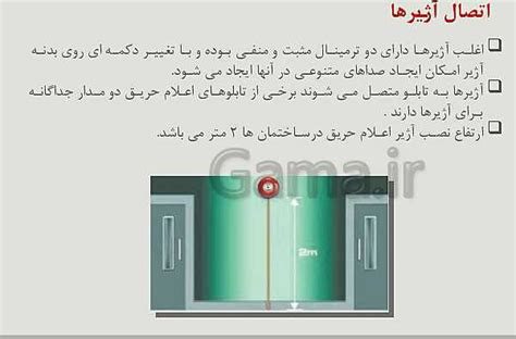 پاورپوینت طراحی و نصب تأسیسات جریان ضعیف دهم هنرستان پودمان 2 سیستم ردیابی و اعلام حریق گاما