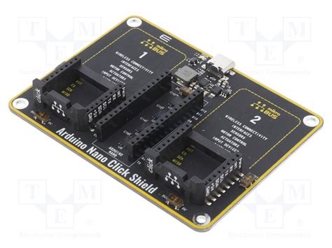 Arduino Nano Click Shield Mikroe Multiadapter 33vdc5vdc Mikrobus Socket X2usb C Mikroe