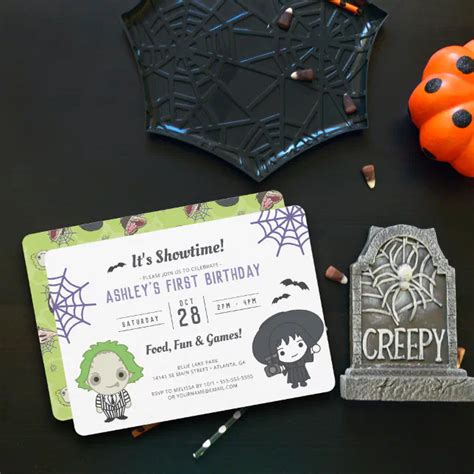 Beetlejuice Birthday Invitation Zazzle