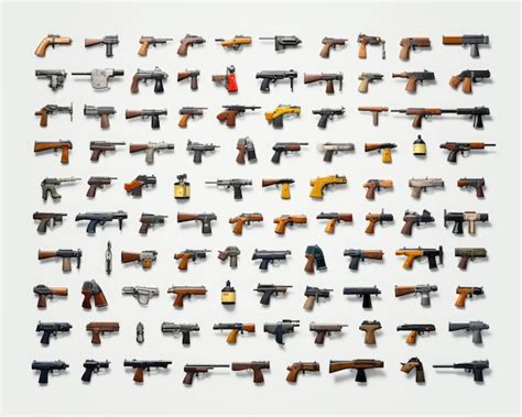 Premium Photo World War 2 Game Design Weapon Reference Sheet