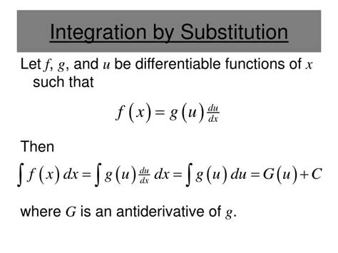 Ppt Section 4 5 Integration By Substitution Powerpoint Presentation