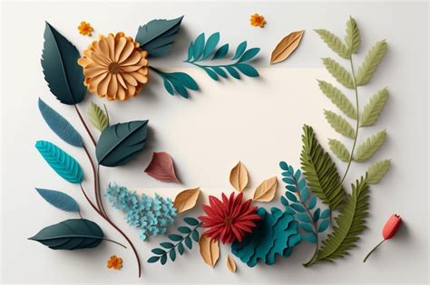 Premium Ai Image Floral Frame Ai Generative