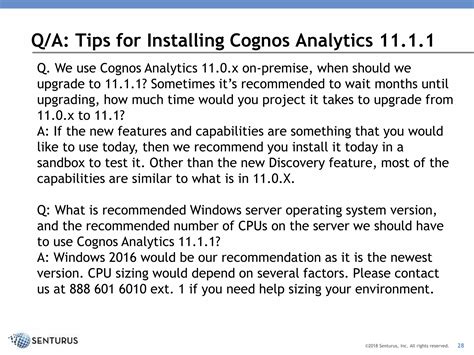 Tips For Installing Cognos Analytics PPT