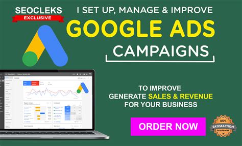 I Will Setup Manage Optimize Google Ads Campaign For SEOClerks