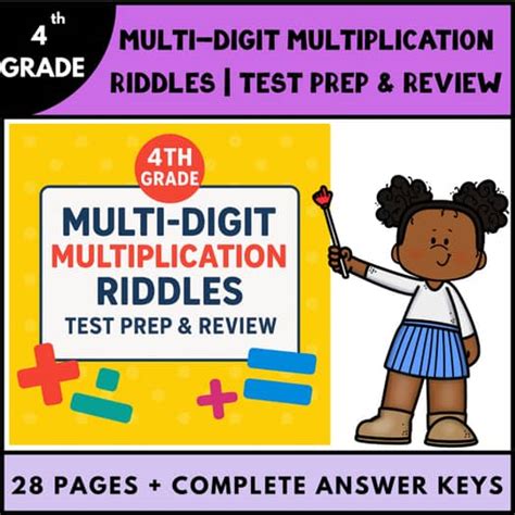 4th Grade Multi Digit Multiplication Riddles Test Prep And Review
