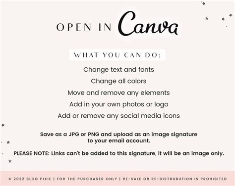 Virtual Assistant Email Signature Template Canva Business Etsy