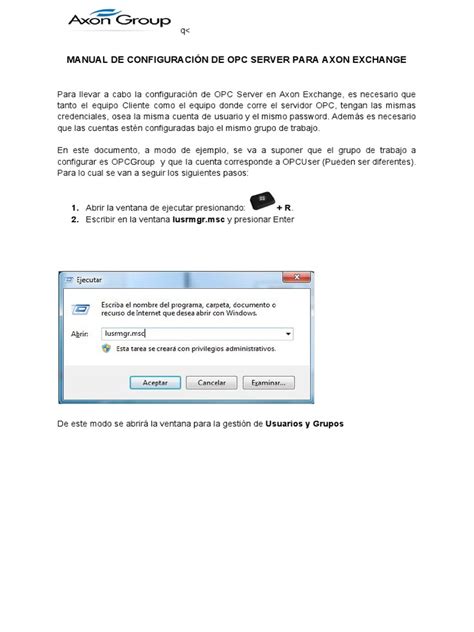 manual opc server pdf usuario informática contraseña