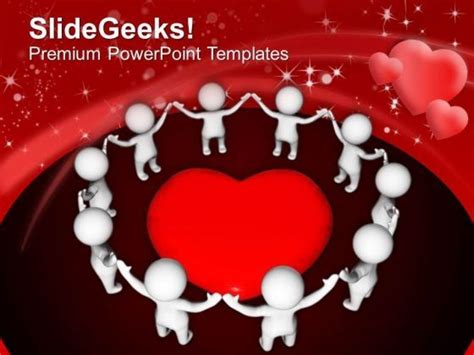 cooperating team symbol of love powerpoint templates ppt backgrounds
