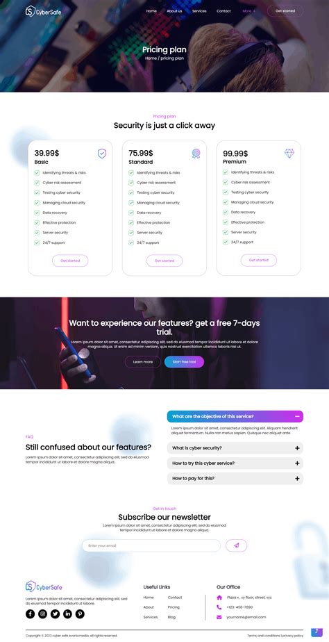CyberSafe Cyber Security Service HTML5 Template By Evonicmedia ThemeForest