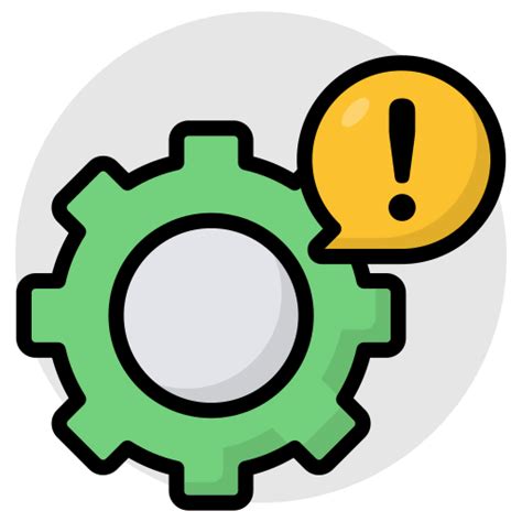 Setting Error Warning Alert Problem Caution Icon Download On