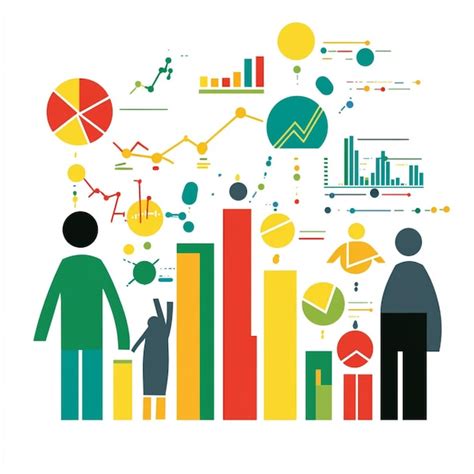 Visual Representation Of Demographic Statistics With Charts And Icons Premium Ai Generated Image