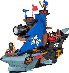 Fisher Price Imaginext Shark Bite Pirate Ship Playset With