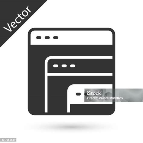 Grey Software Web Developer Programming Code Icon Isolated On White Background Javascript