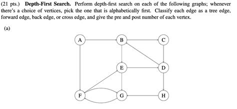 Solved 21 Pts Depth First Search Perform Depth First