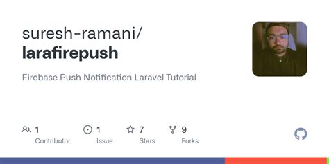 github suresh ramani larafirepush firebase push notification laravel tutorial