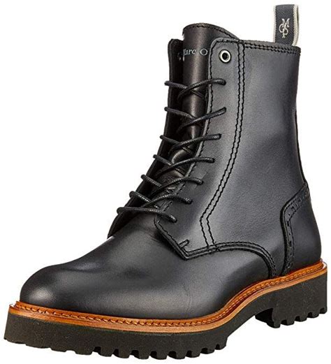 Marc O'Polo Damen Lace Flatheel Bootie Stiefeletten, Schwarz (Black 990 ...