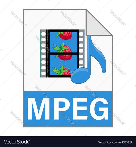 Modern Flat Design Of Mpeg File Icon For Web Vector Image